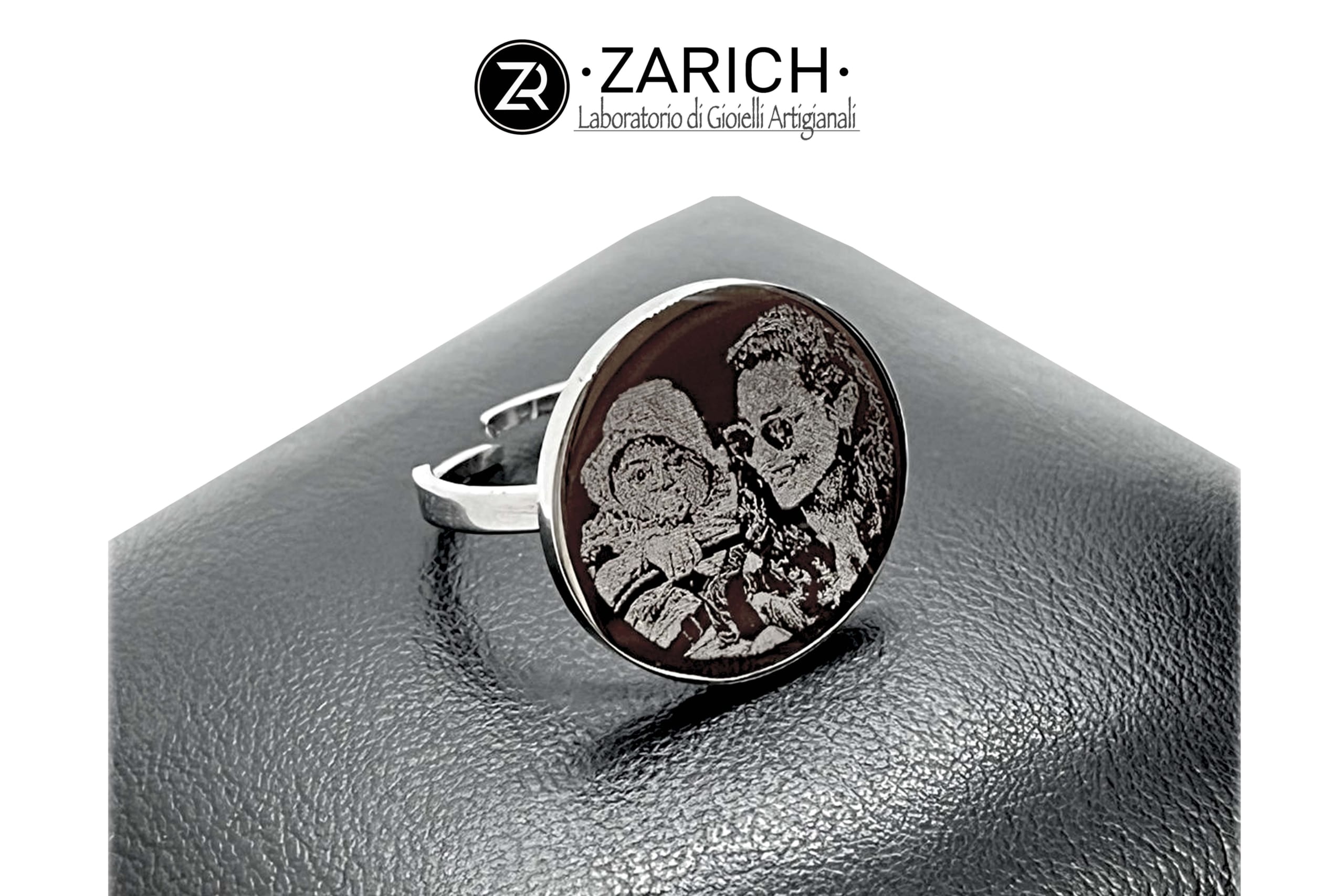 Anello tondo fotoinciso - Zarich